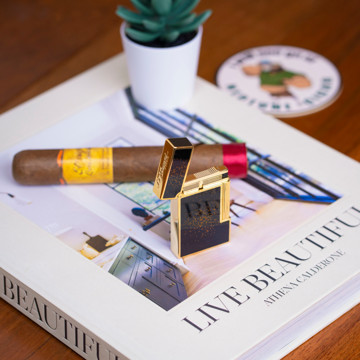 S.T. Dupont Ligne 2 Gold Dust Lighter