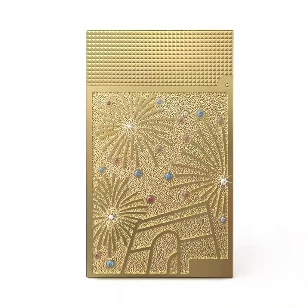 S.T. Dupont Ligne 2 Sun Burst Red With Palladium Lighter